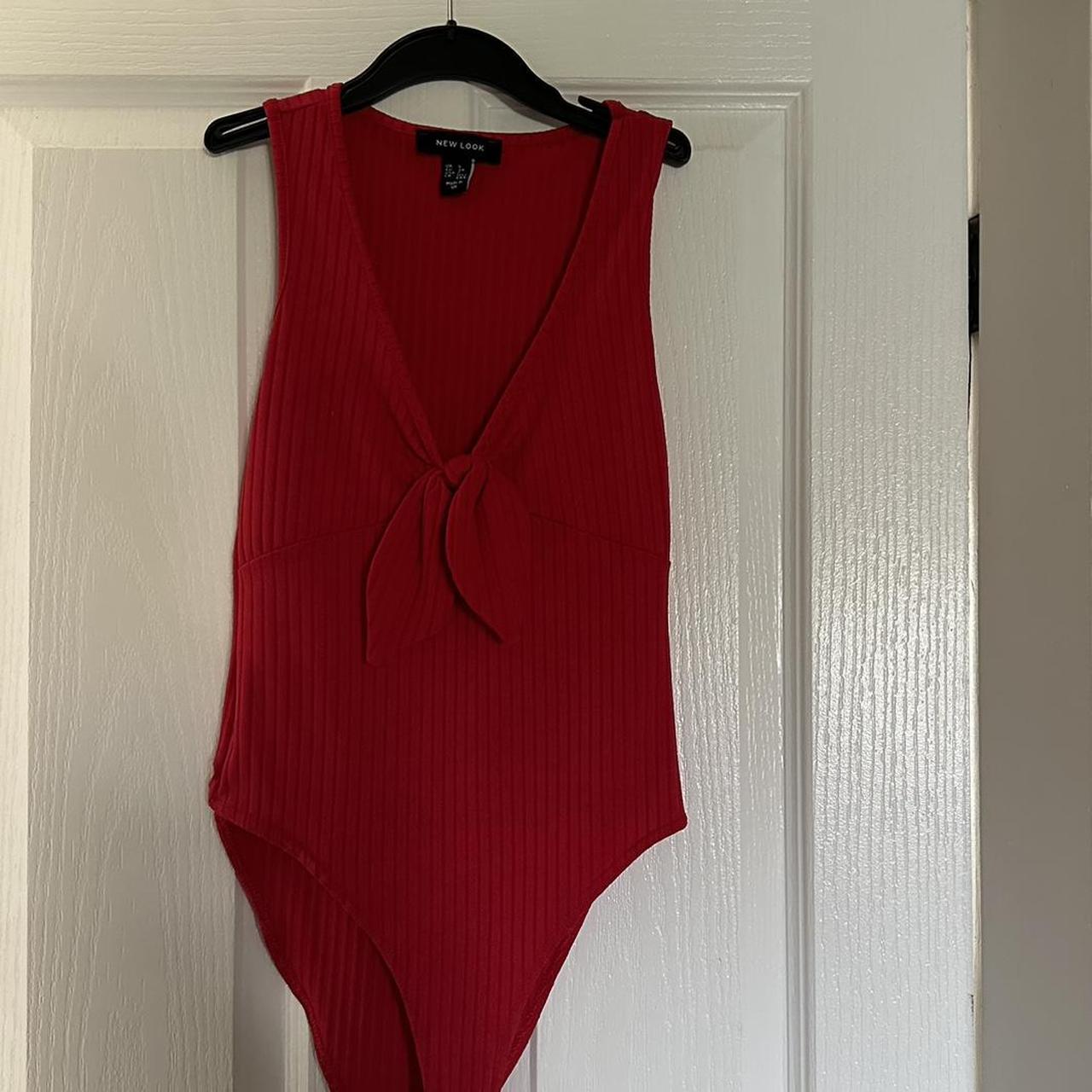 Red new look body suit Worn once In perfect... - Depop