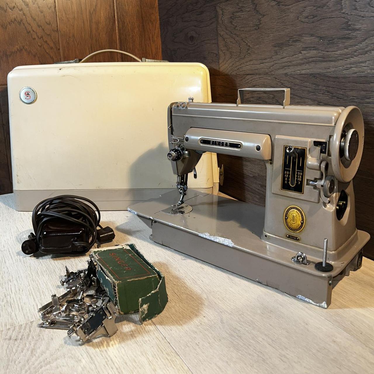 SEMI-WORKING Model 301A Vintage c1950's Singer Heavy... - Depop
