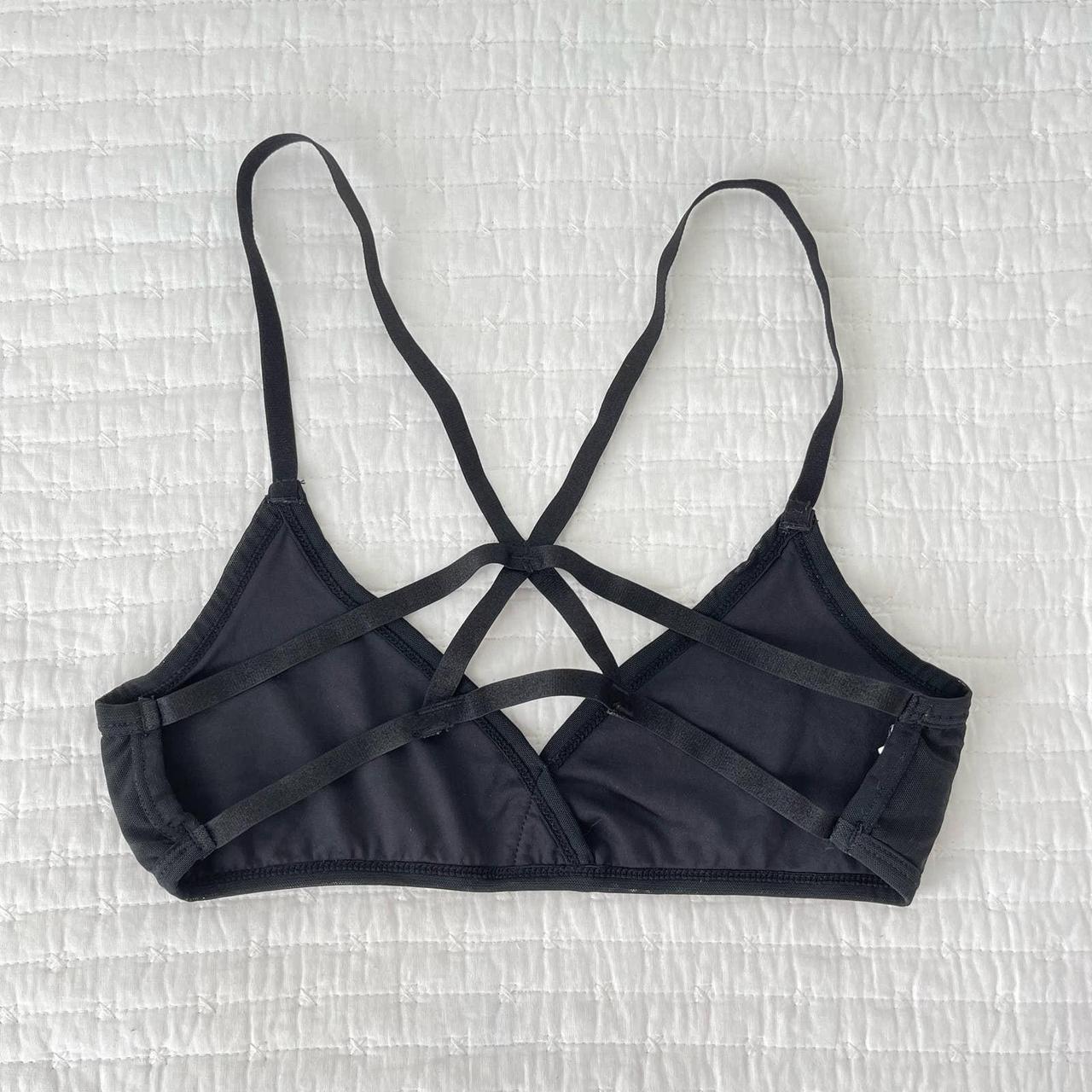 Like new MINKPINK cross-back bralette in black size... - Depop
