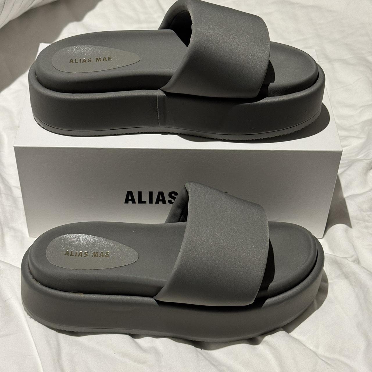 Alias Mae Bree slides in grey neoprene size 41 Brand... - Depop