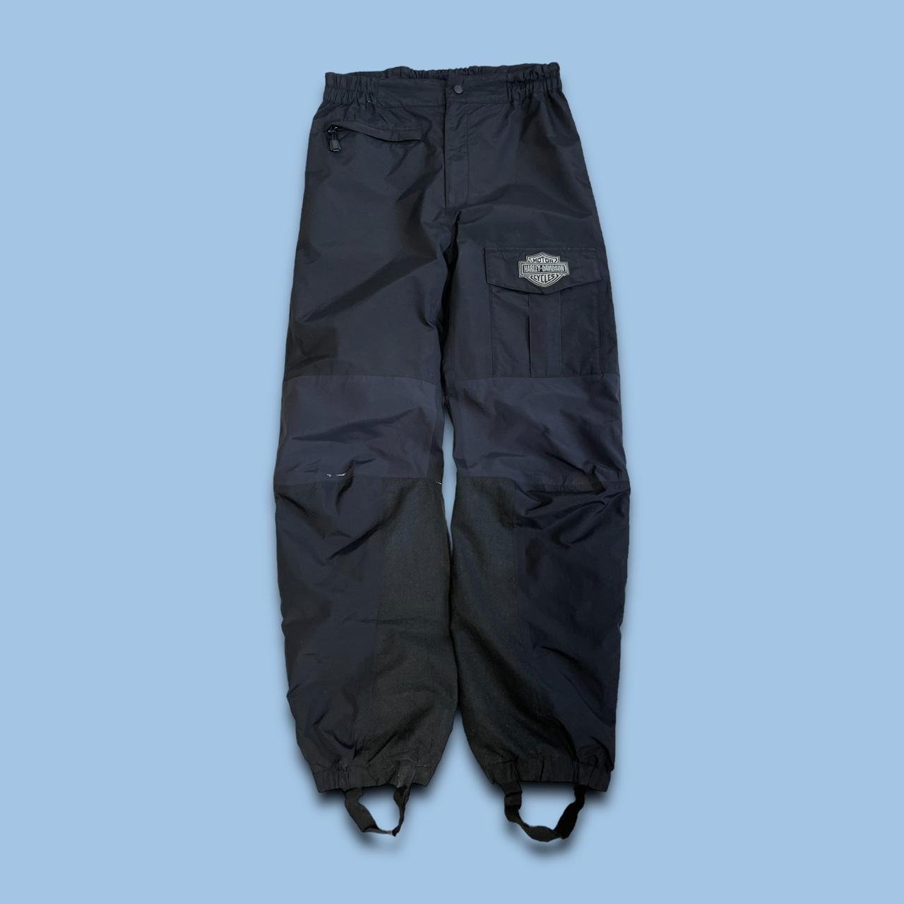 VINTAGE Y2K HARLEY DAVIDSON BAGGY MOTOR TRACK PANTS... - Depop