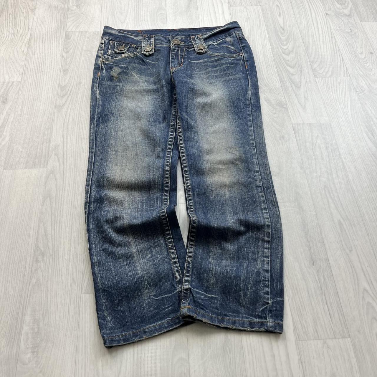 VINTAGE Y2K LOLITA LOW RISE SLIM STRAIGHT JEANS... | Depop