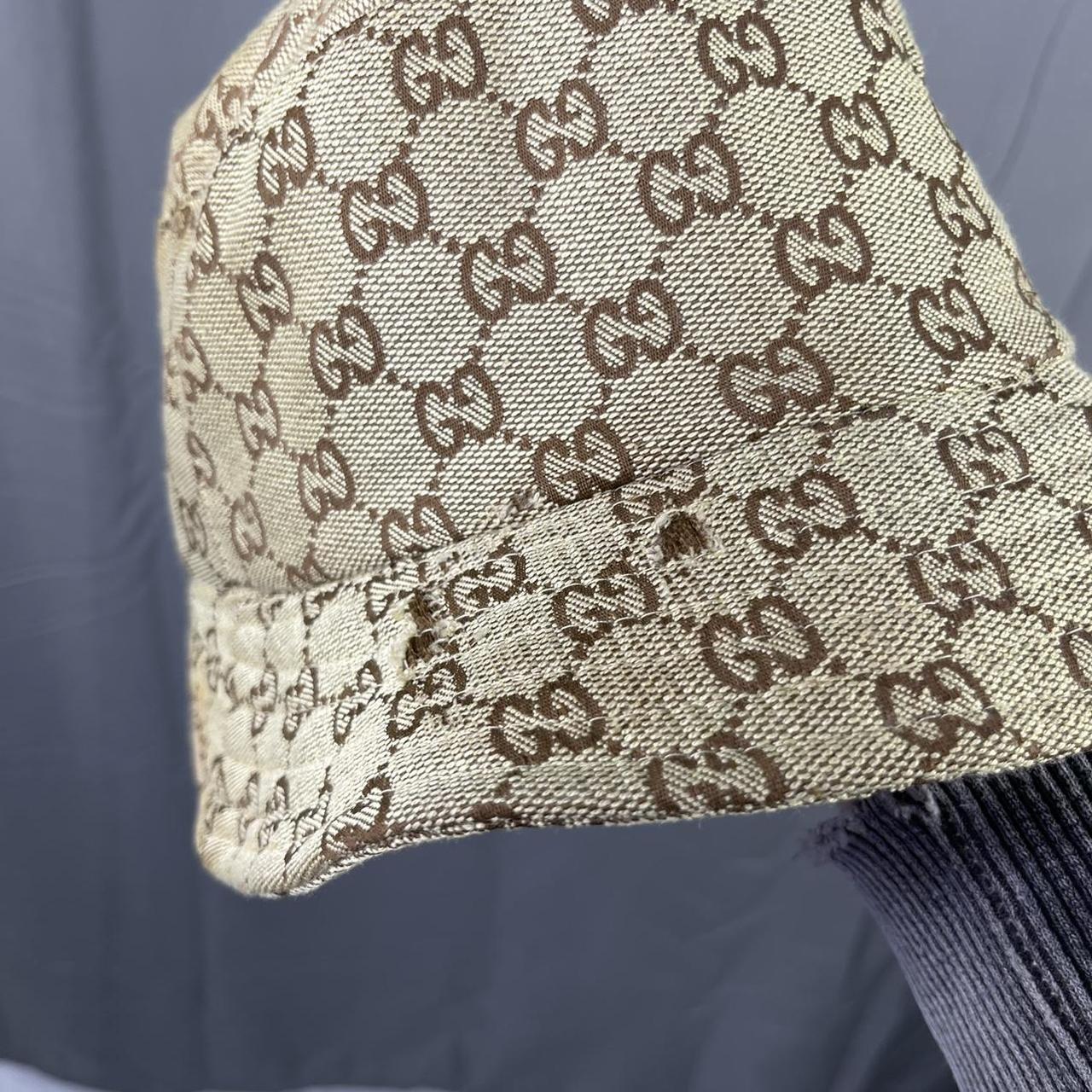 Vintage 90s Gucci Mongram GG Bucket Hat condition is... - Depop
