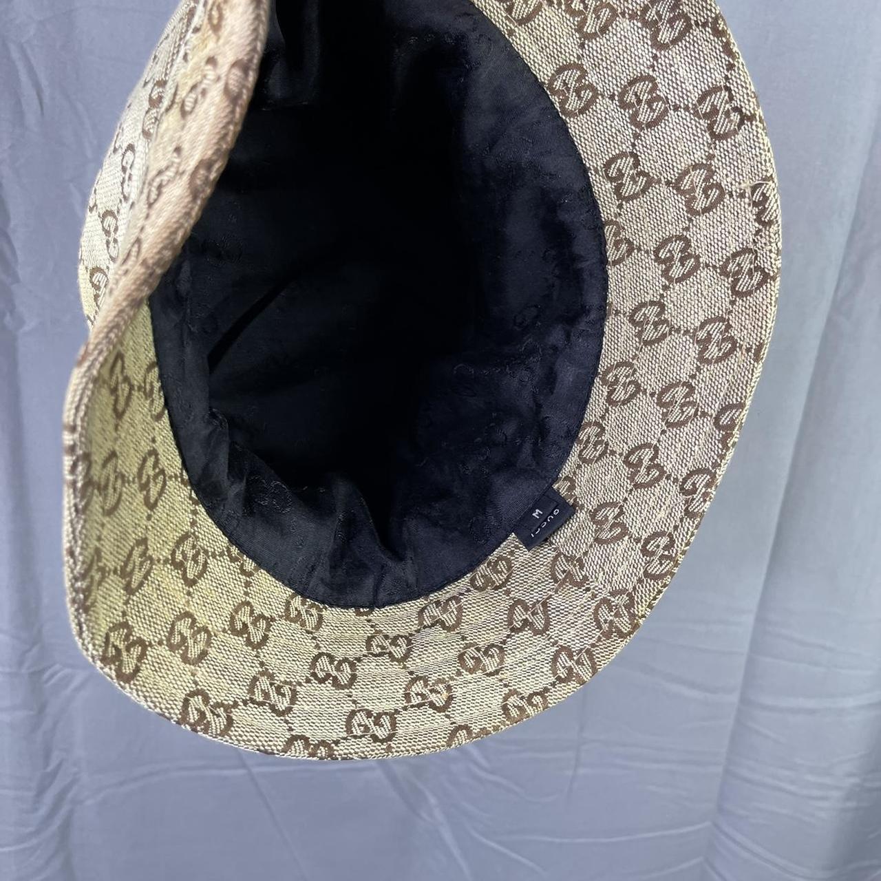 Vintage 90s Gucci Mongram GG Bucket Hat condition is... - Depop