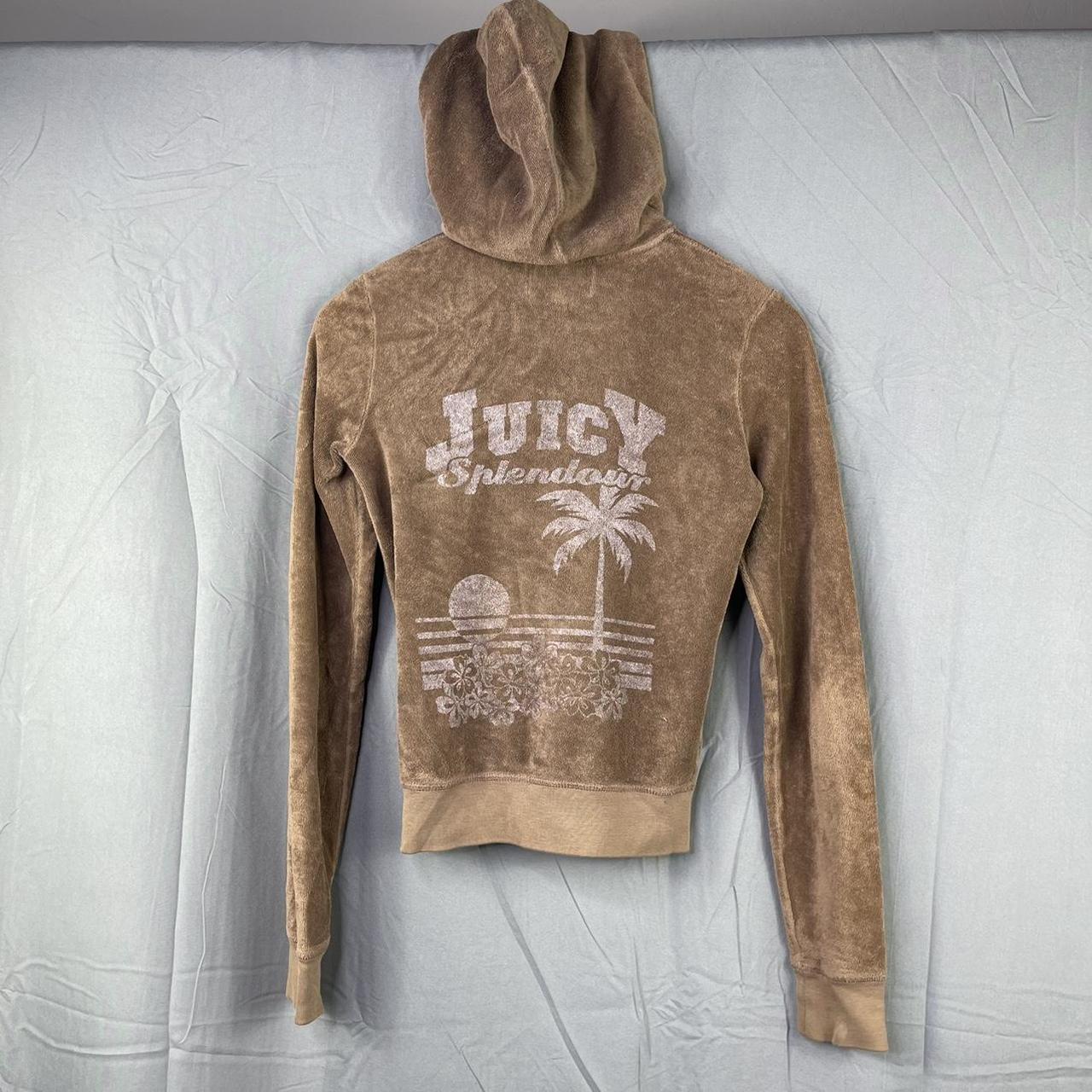 Vintage Y2k Juicy Couture Velour Zip Up... - Depop