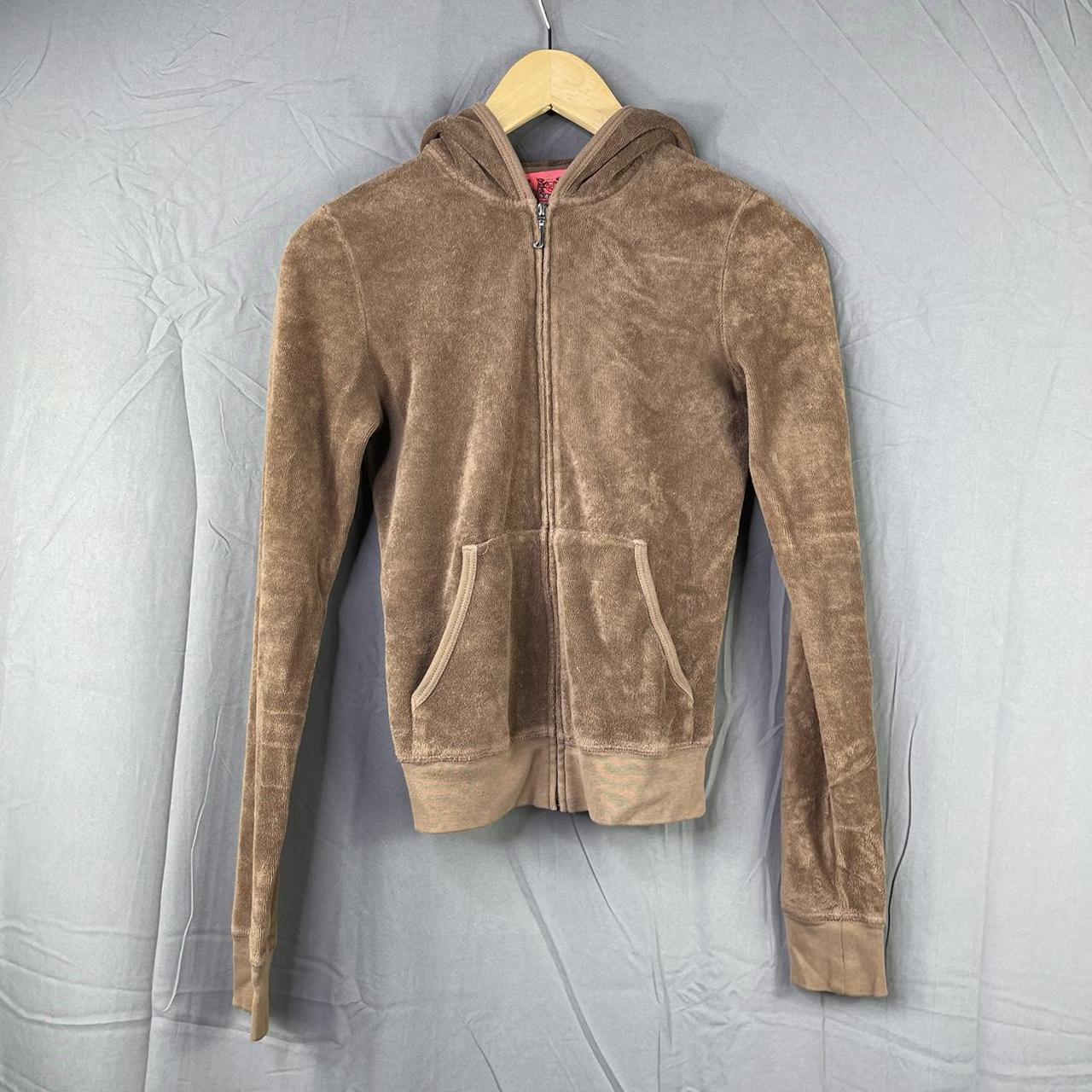 Vintage Y2k Juicy Couture Velour Zip Up... - Depop