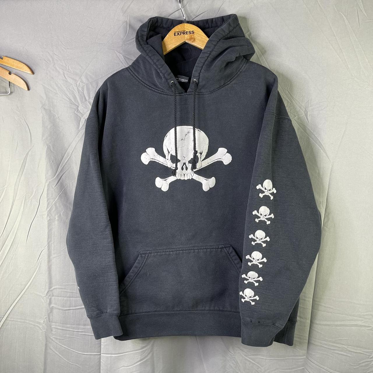 Vintage y2K Grunge Skeleton Skull Punk Pullover... - Depop