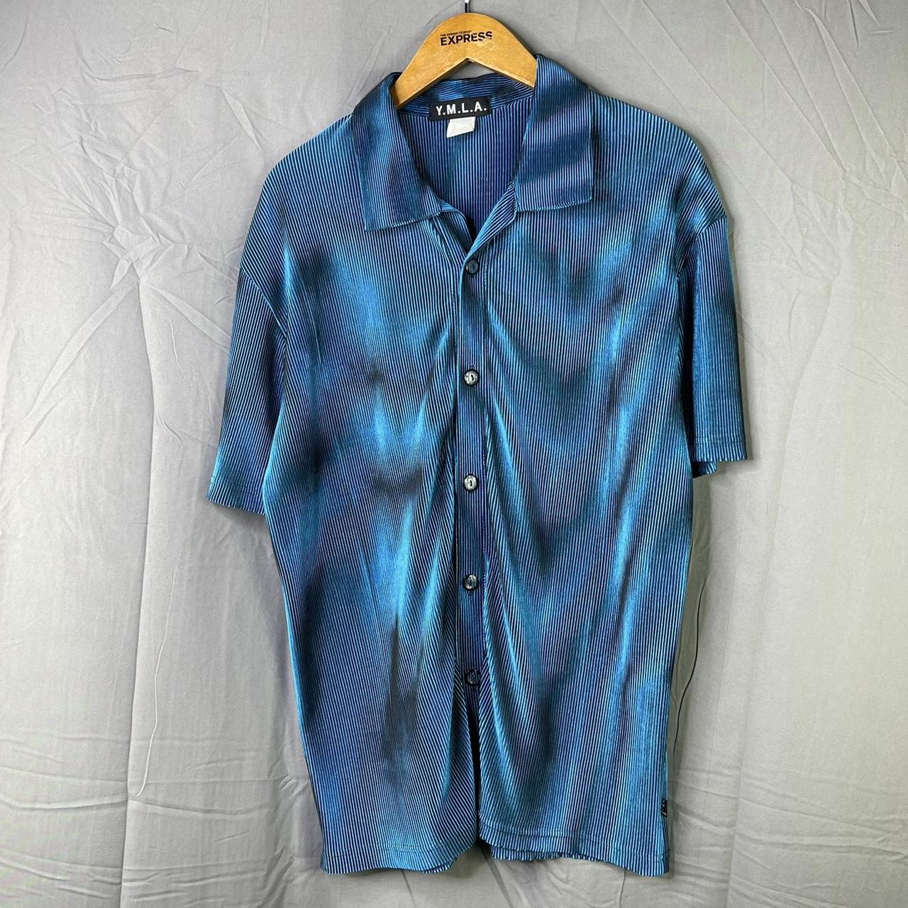 Vintage YMLA Issey Miyake Pleated Style Button Up... - Depop
