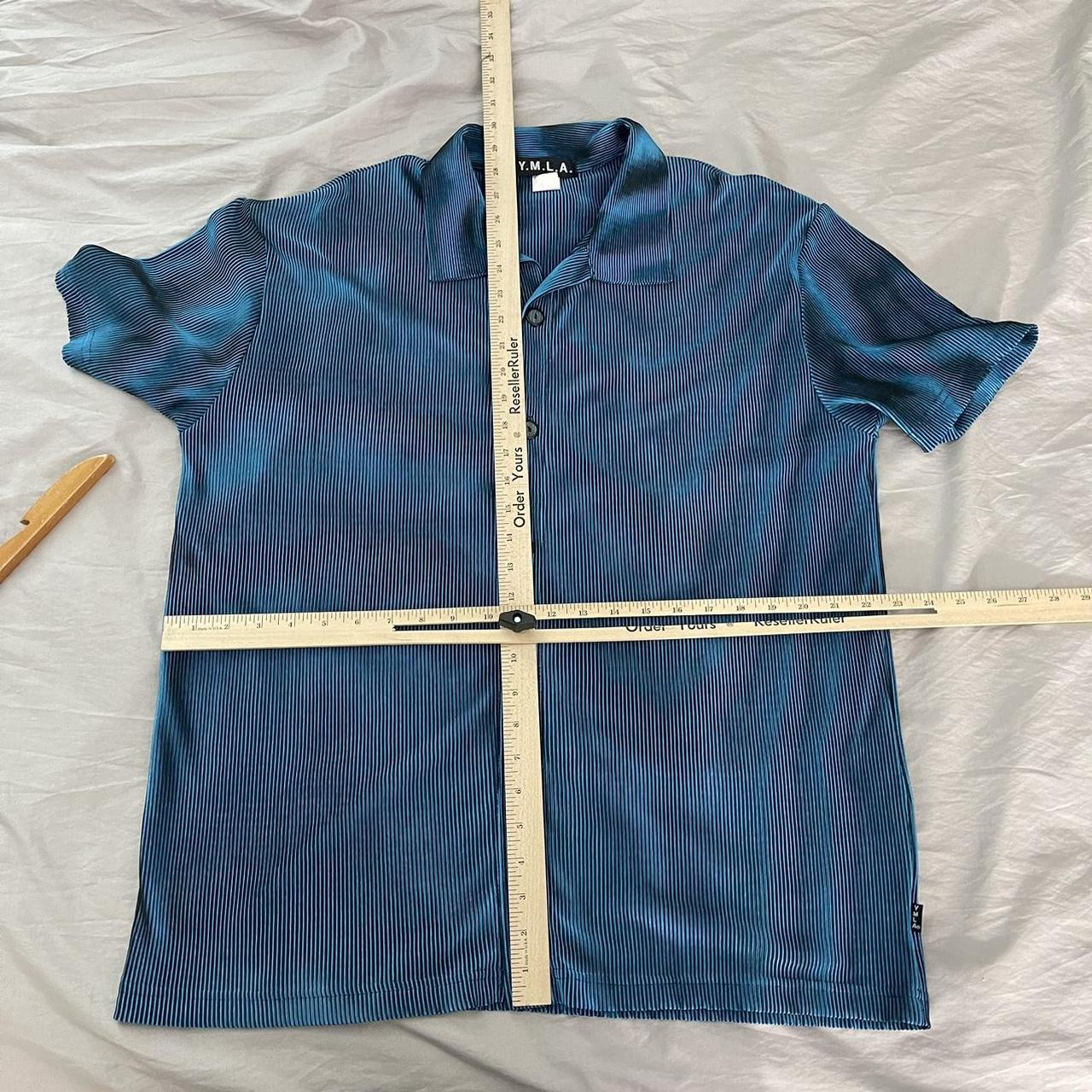 Vintage YMLA Issey Miyake Pleated Style Button Up... - Depop