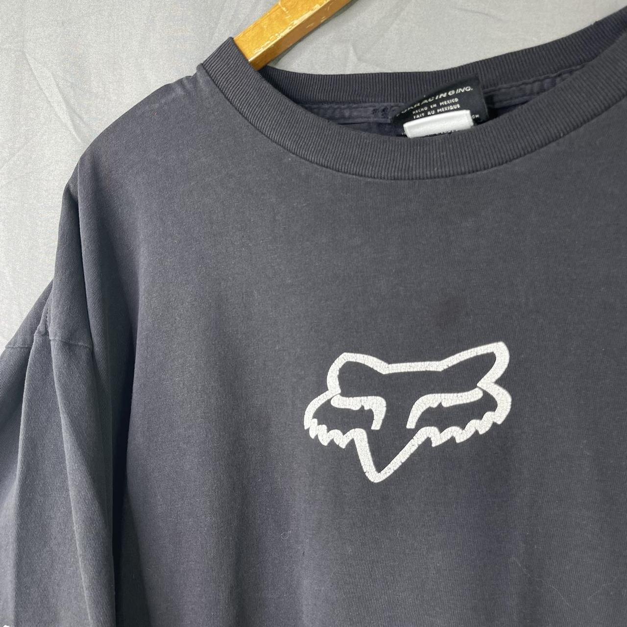Vintage Early 2000s Fox Racing Center Logo Print T... - Depop