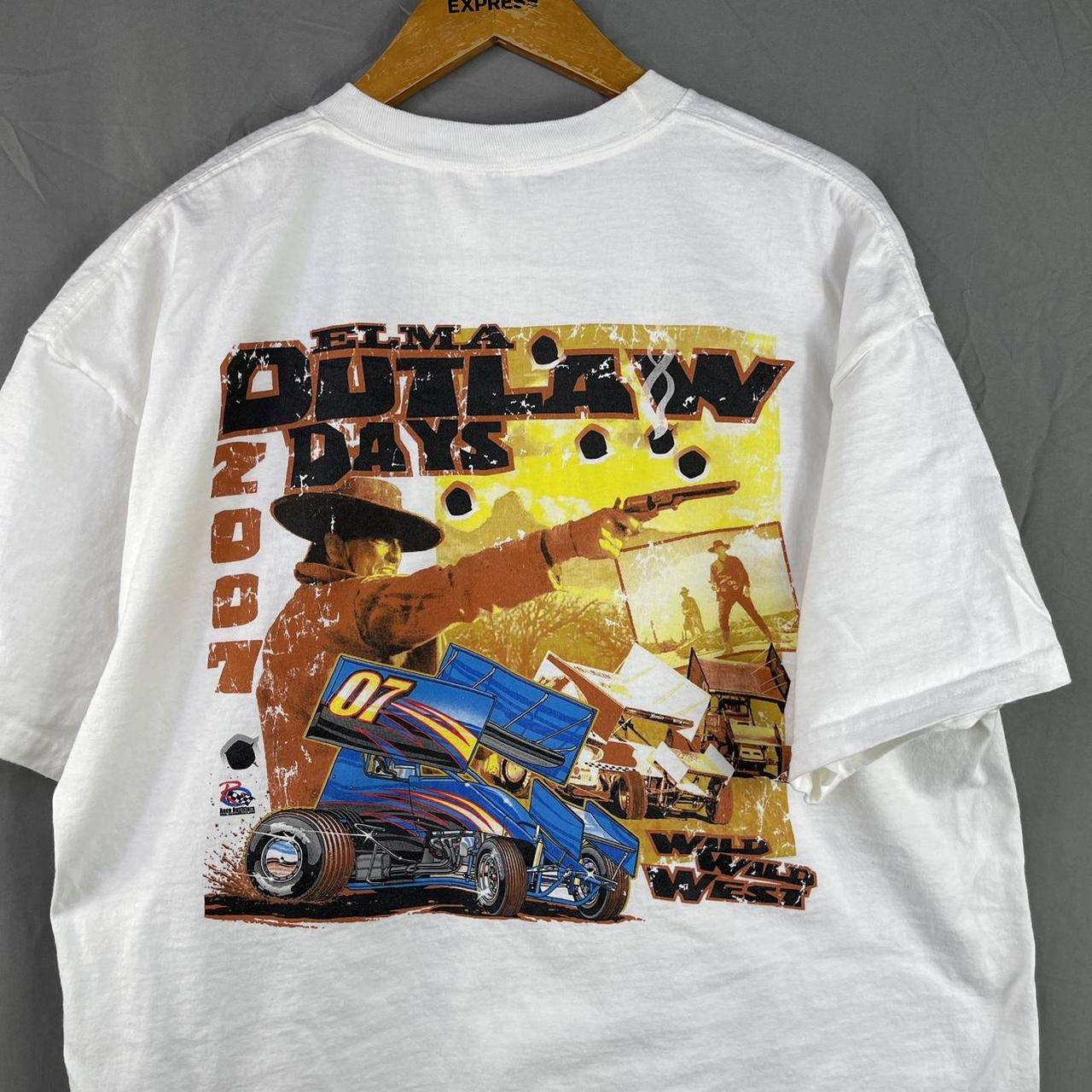 Vintage Early 2000s Elma Outlaw Days Racing Western... - Depop