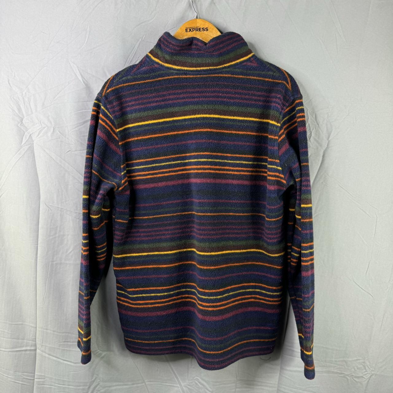 Vintage 90s Basic Editions Multi Color Striped... - Depop