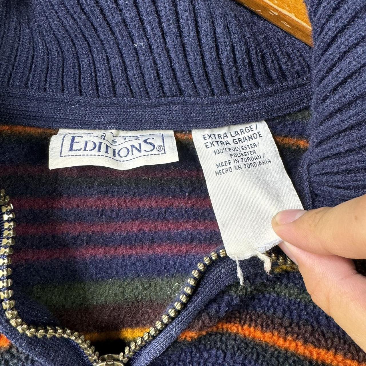 Vintage 90s Basic Editions Multi Color Striped... - Depop