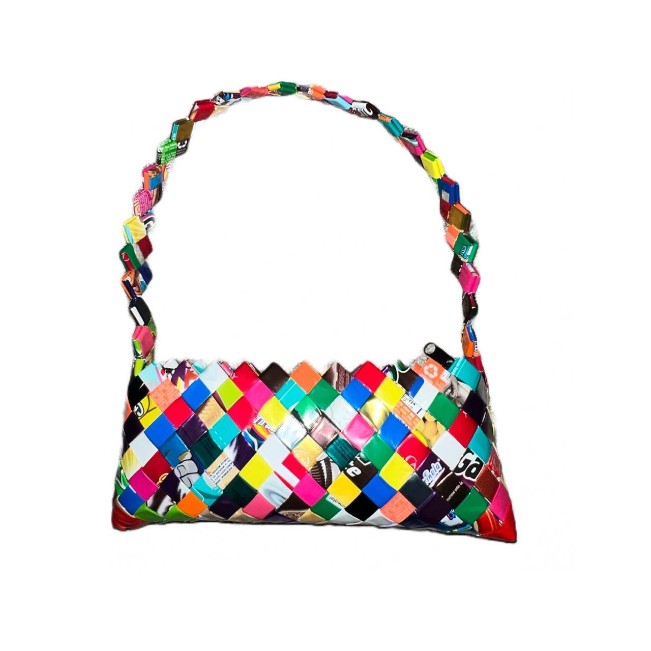 Recycled plastics woven shoulder bag #shoulderbag... - Depop