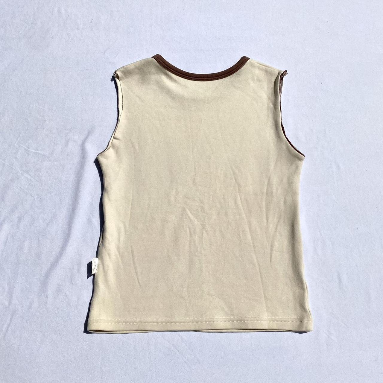 Vintage rare Doraemon cream cropped muscle baby tank... - Depop