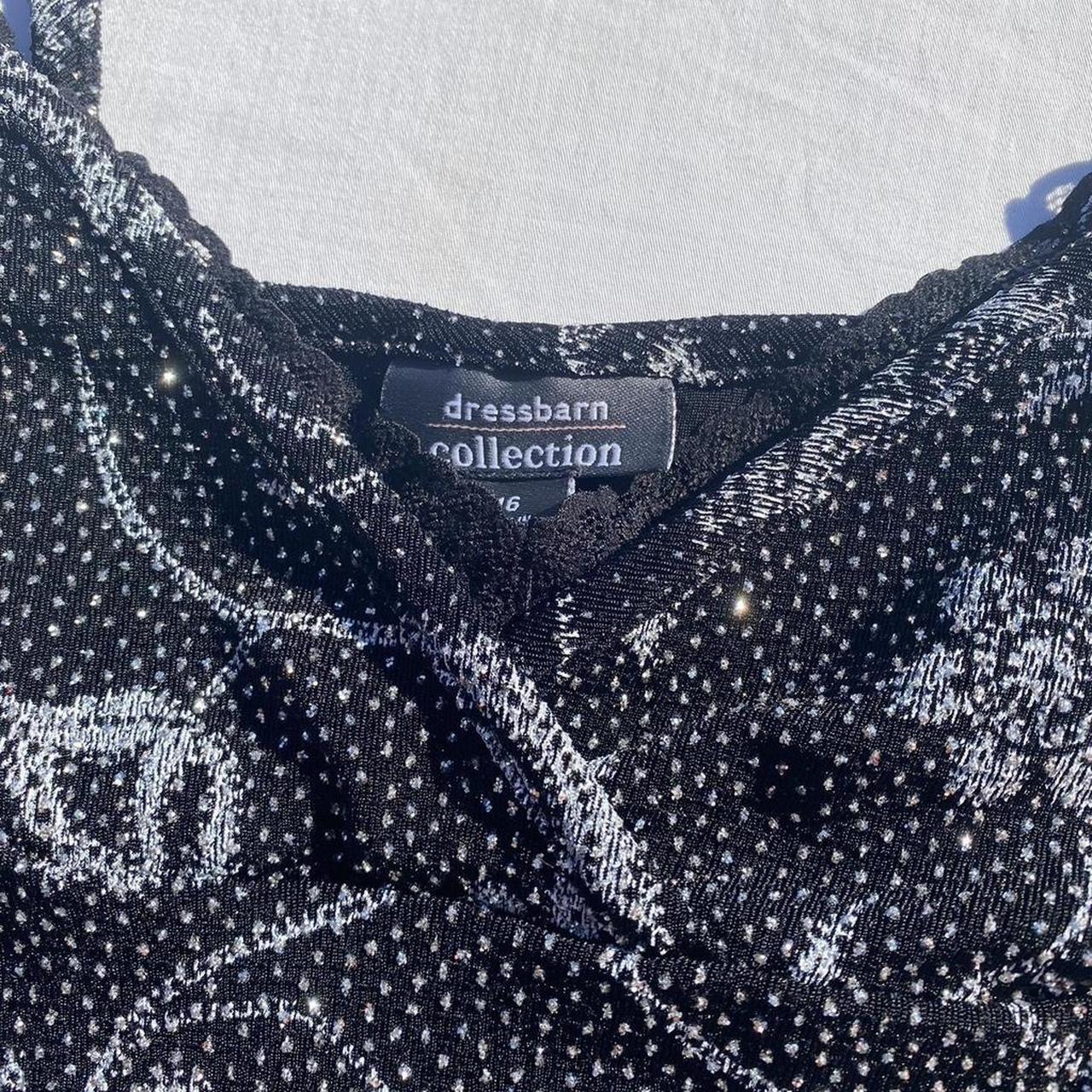 Dressbarn collection sparkly floral black and silver... | Depop