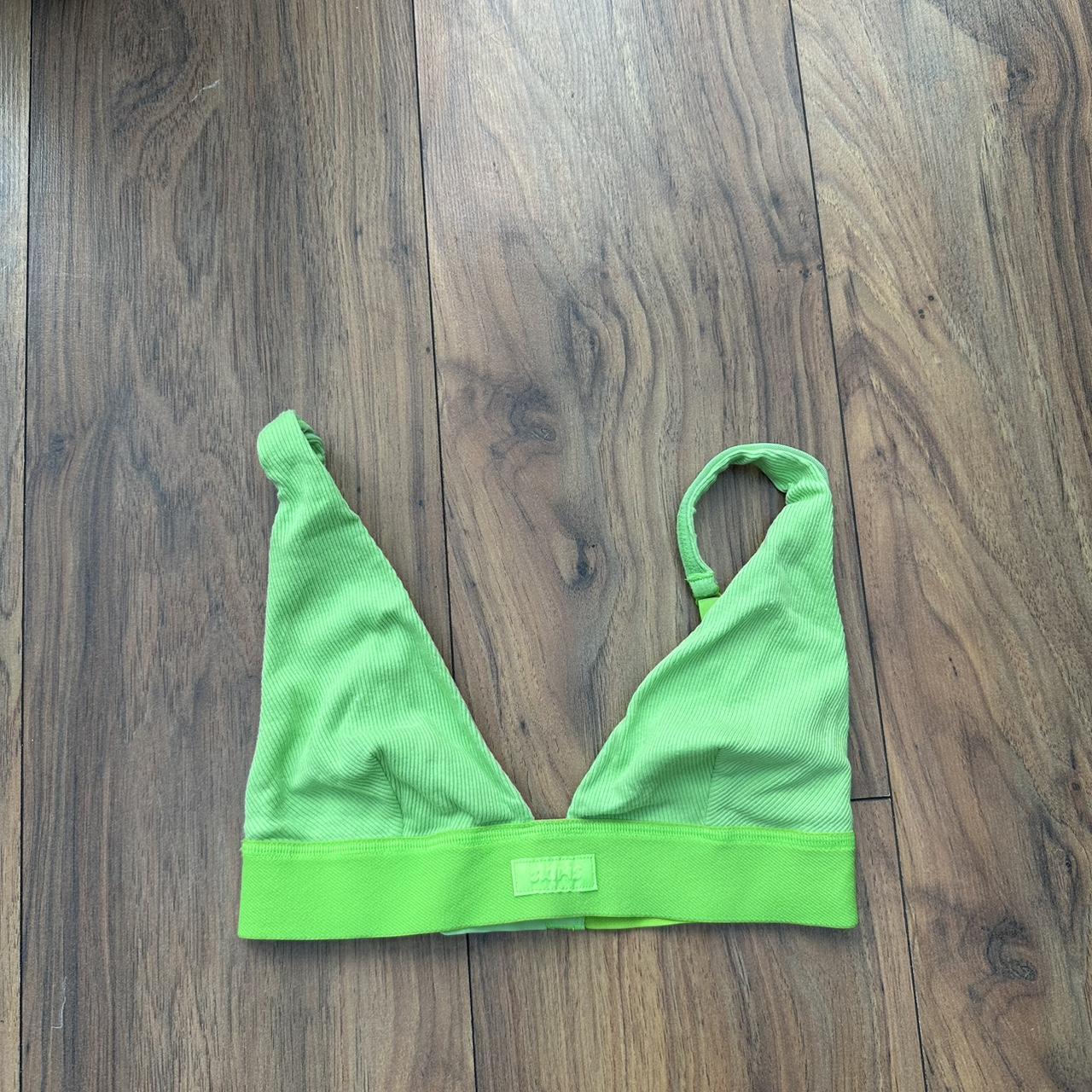 SKIMS neon green limited edition cotton rib leggings... - Depop