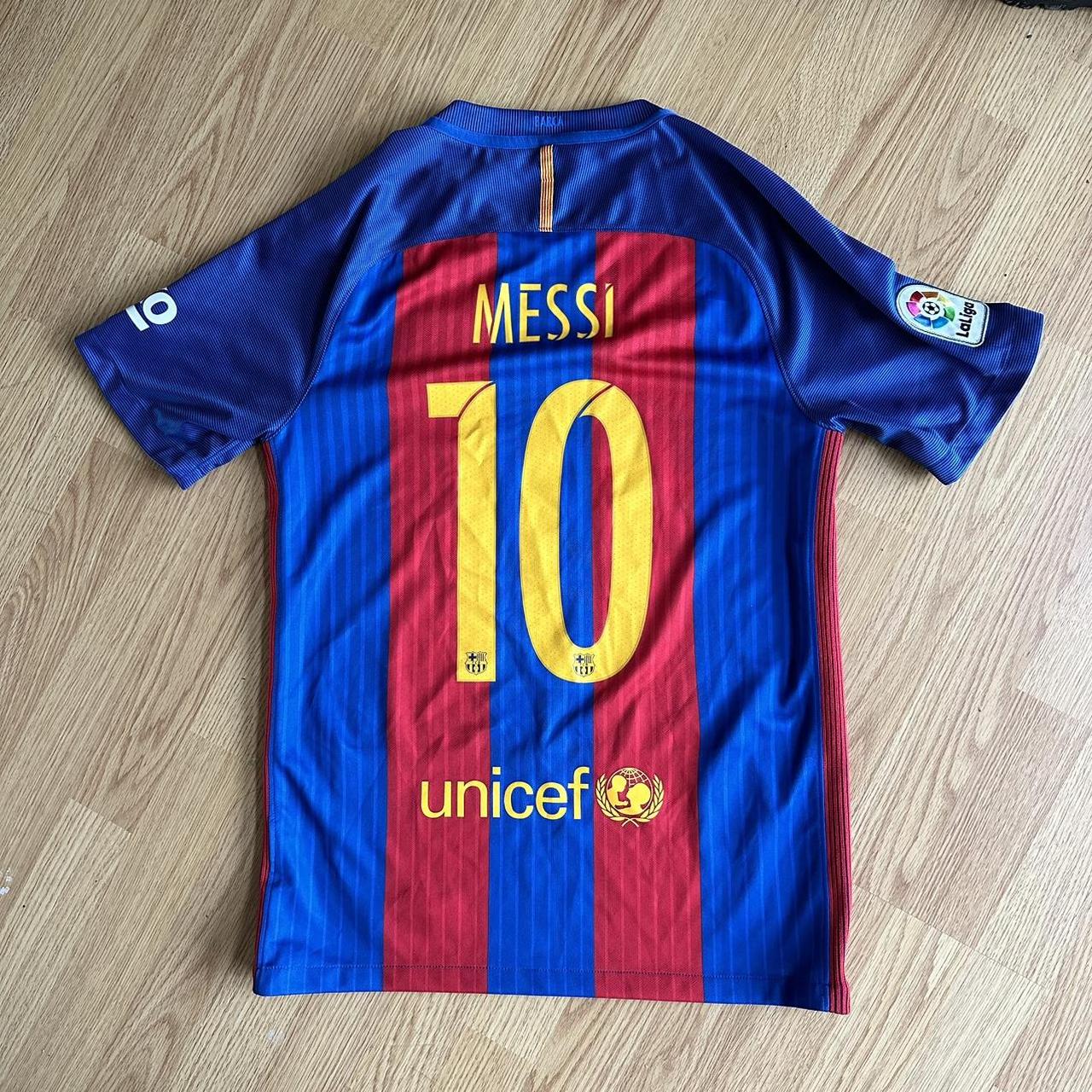 Nike Leo Messi Barcelona football shirt... - Depop