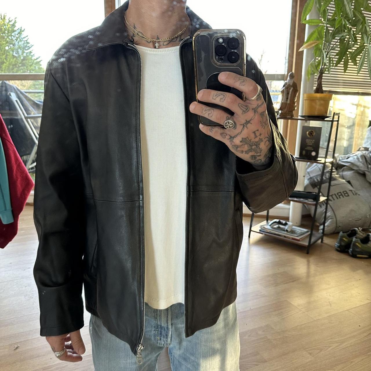 Vintage linea leather jacket Looks very sick. Fits... - Depop