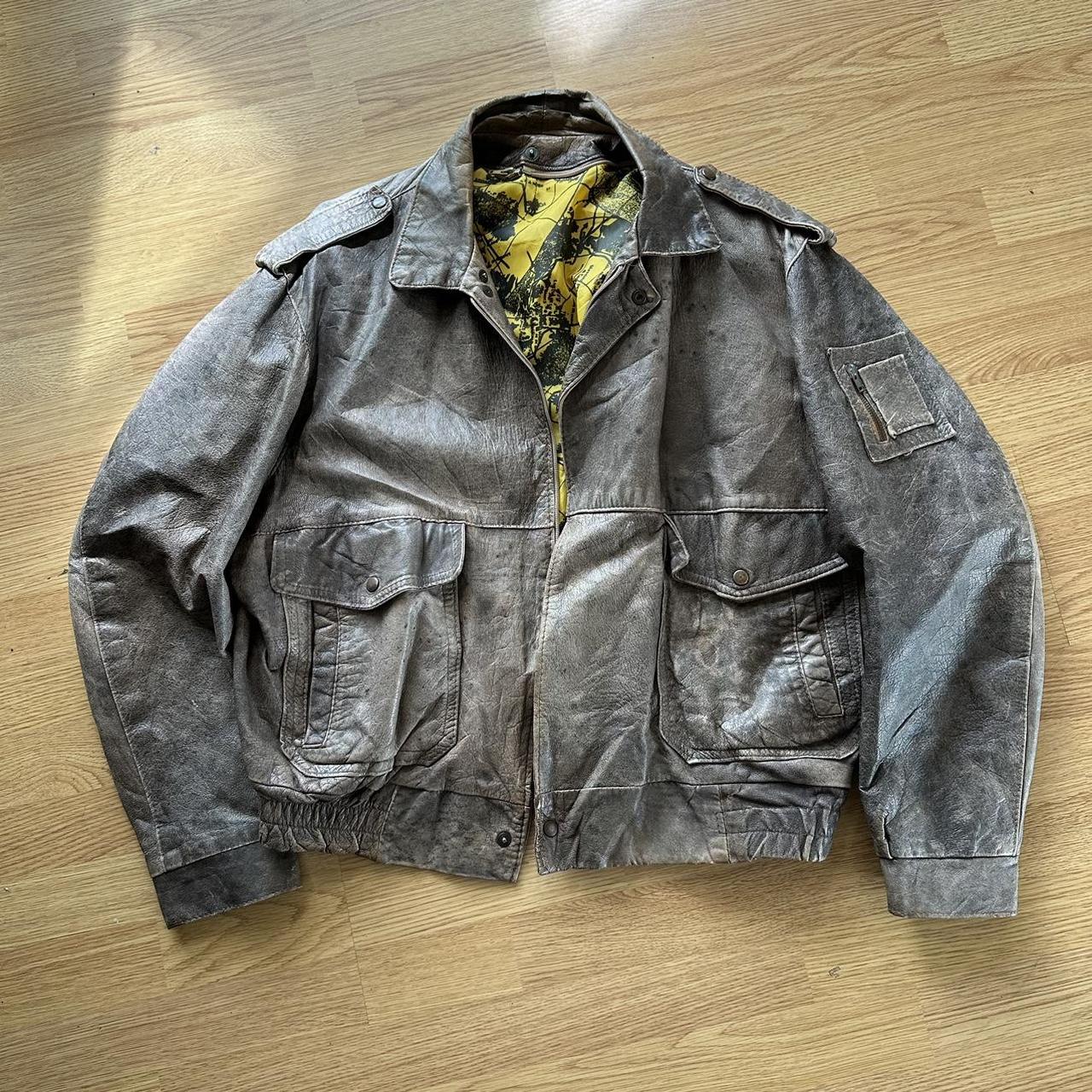 Vintage leather jacket Wash is insane. Fit and... - Depop