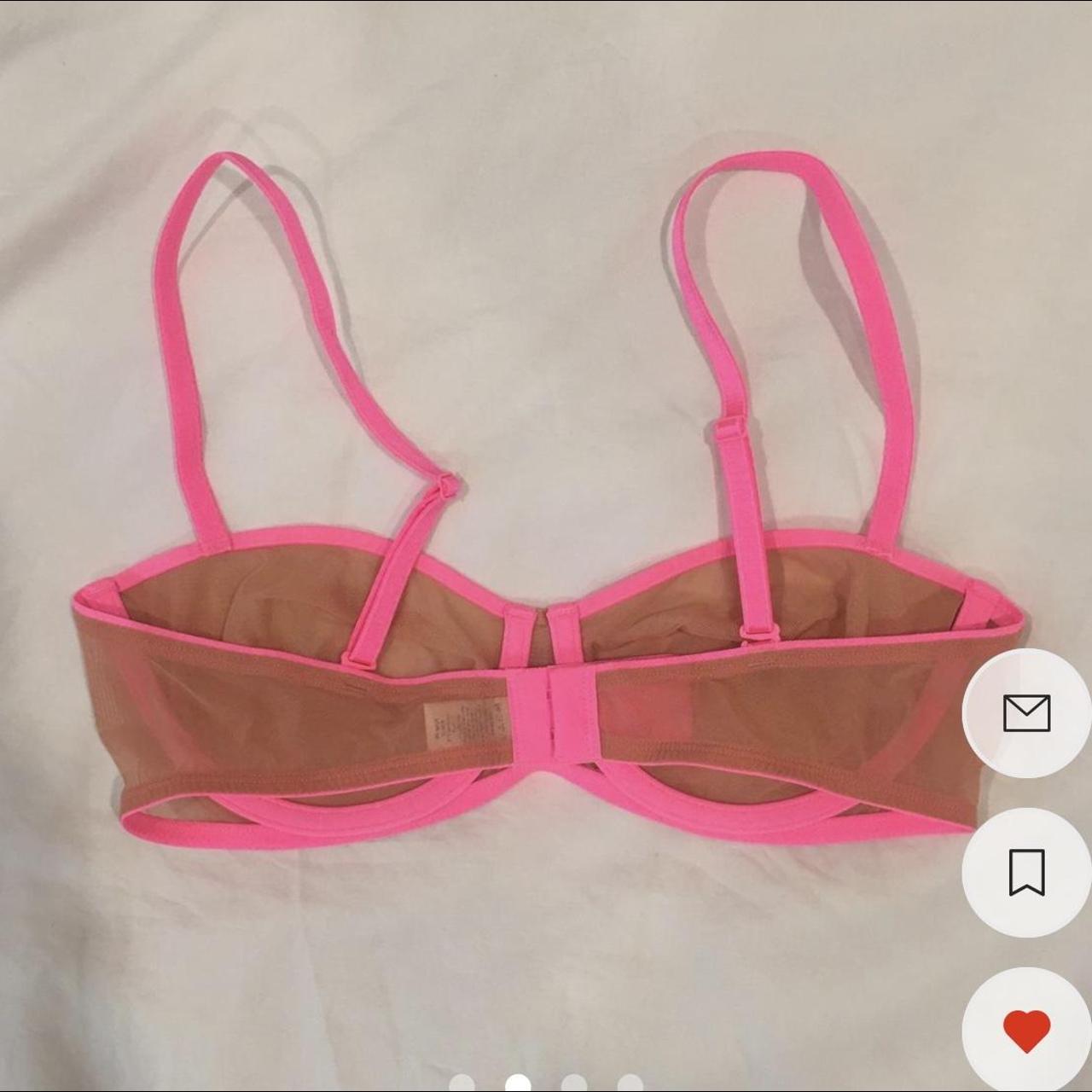 Parade Women's Tan and Pink Bra | Depop