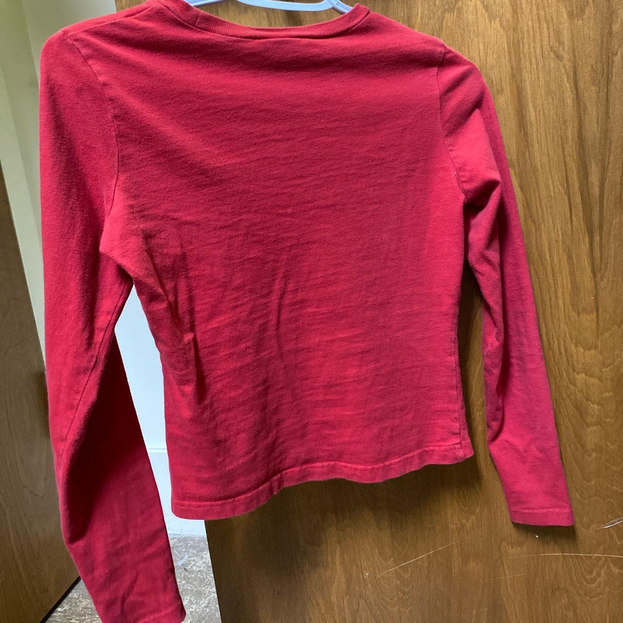 Red long sleeve shirt - Depop