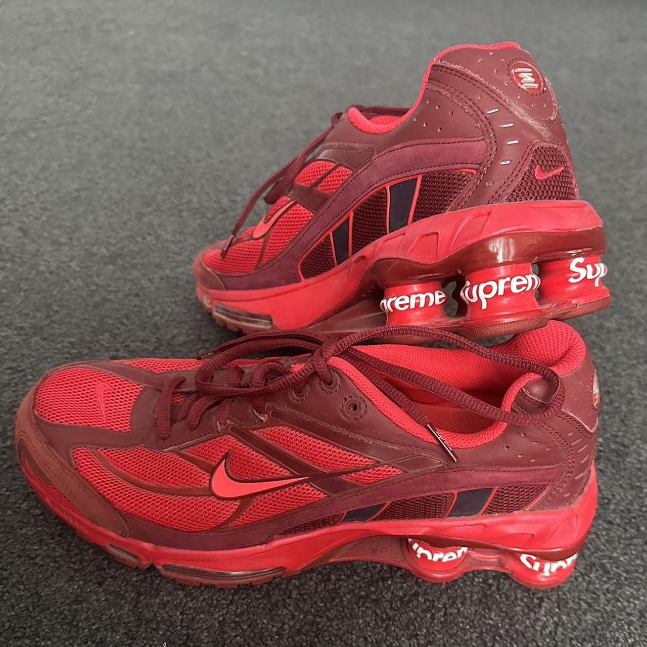 Supreme x Nike Shox Ride 2 Red Great condition... - Depop