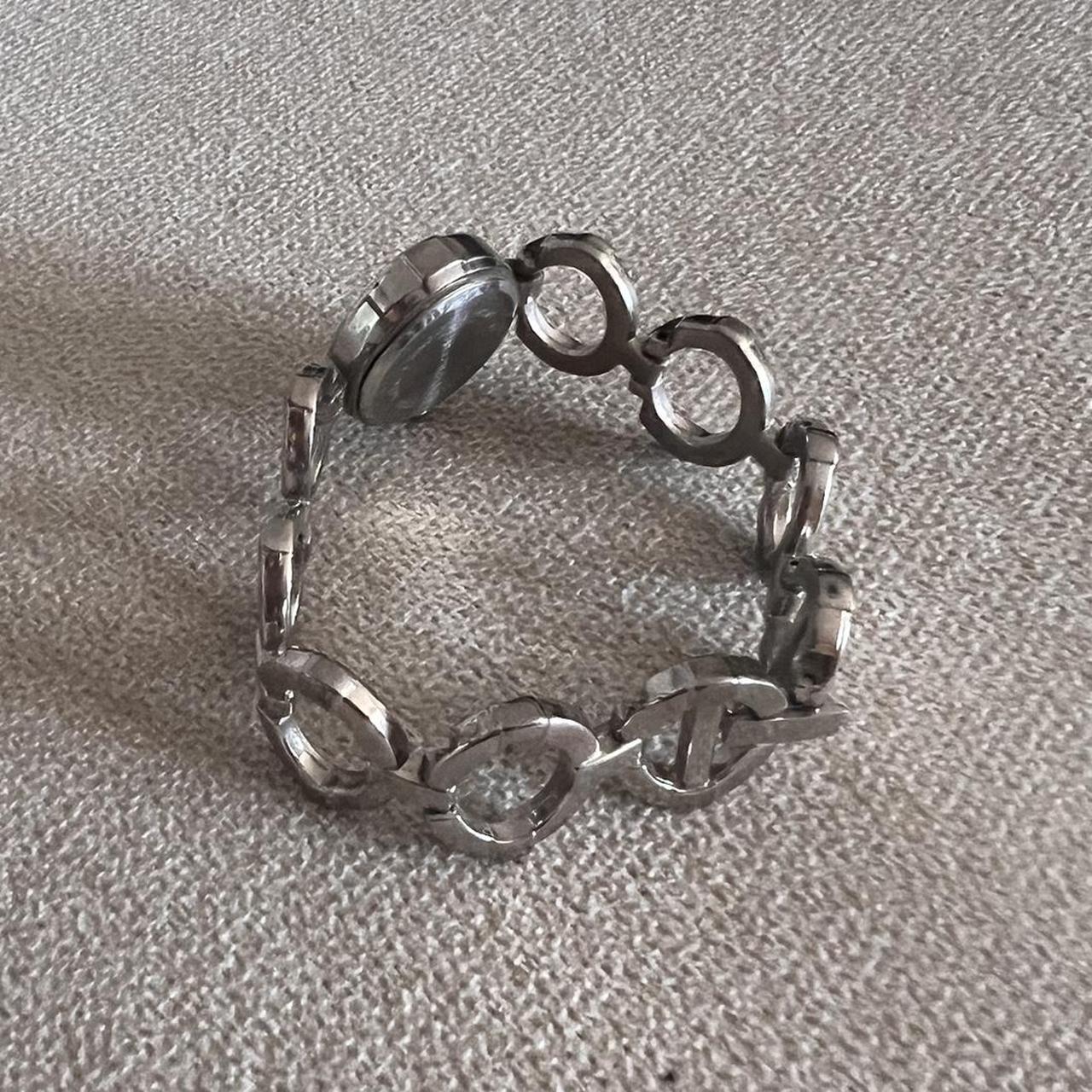 Super cute silver chain link watch with working... - Depop