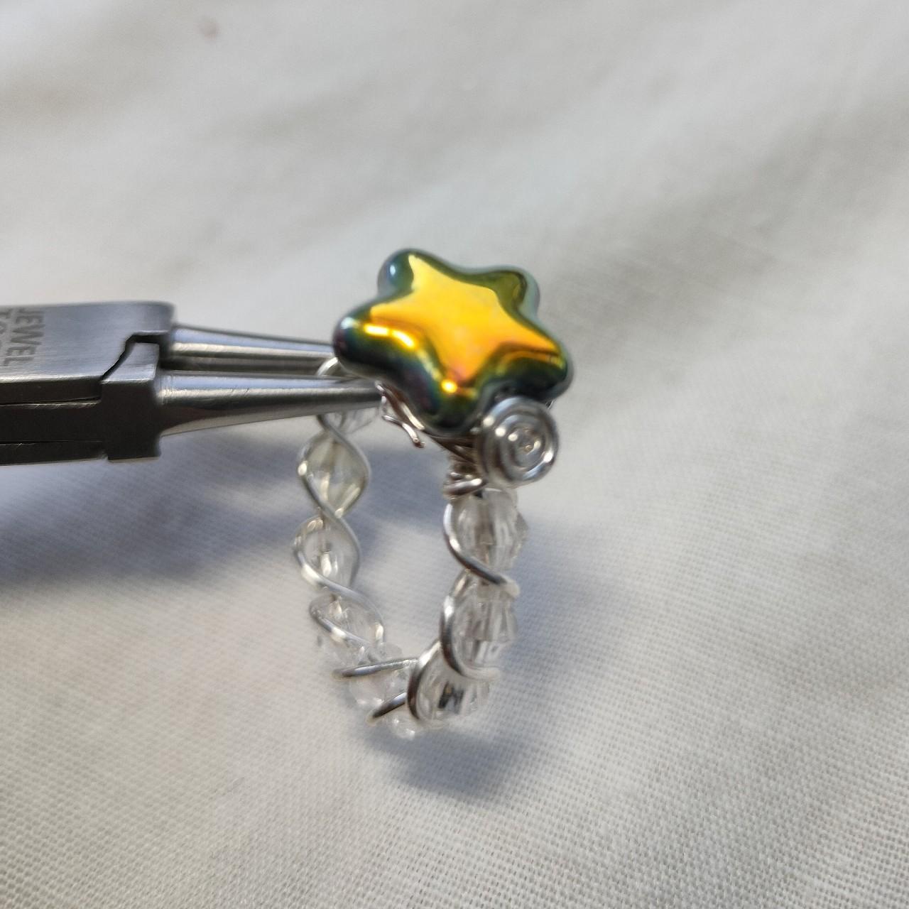 Handmade spiral star ring! Made with silver plated... - Depop