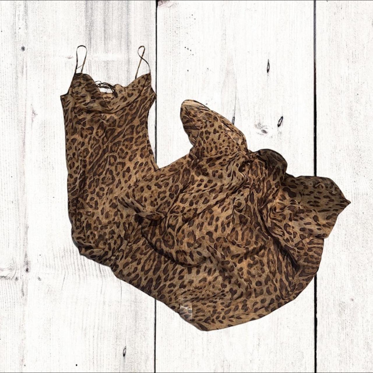 rat and boa leopard print dress - Depop