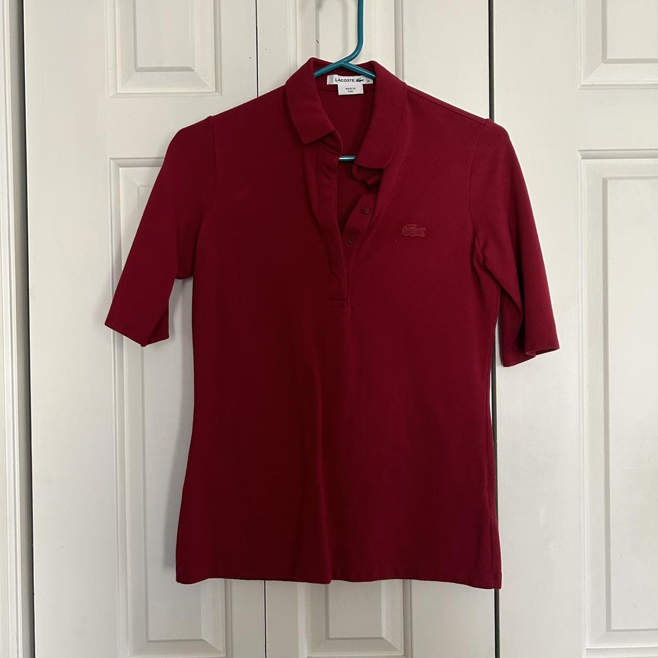 Lacoste Women's Red Polo-shirts | Depop