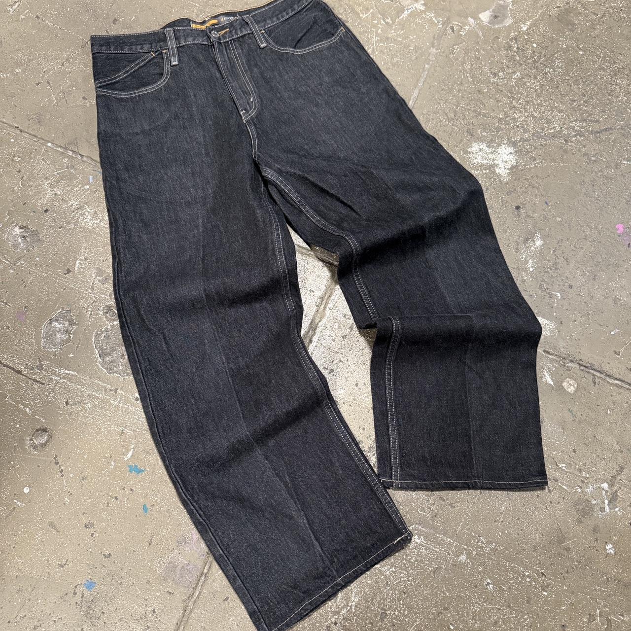 Black vintage Levi's 501 jeans silver tabs Depop... | Depop