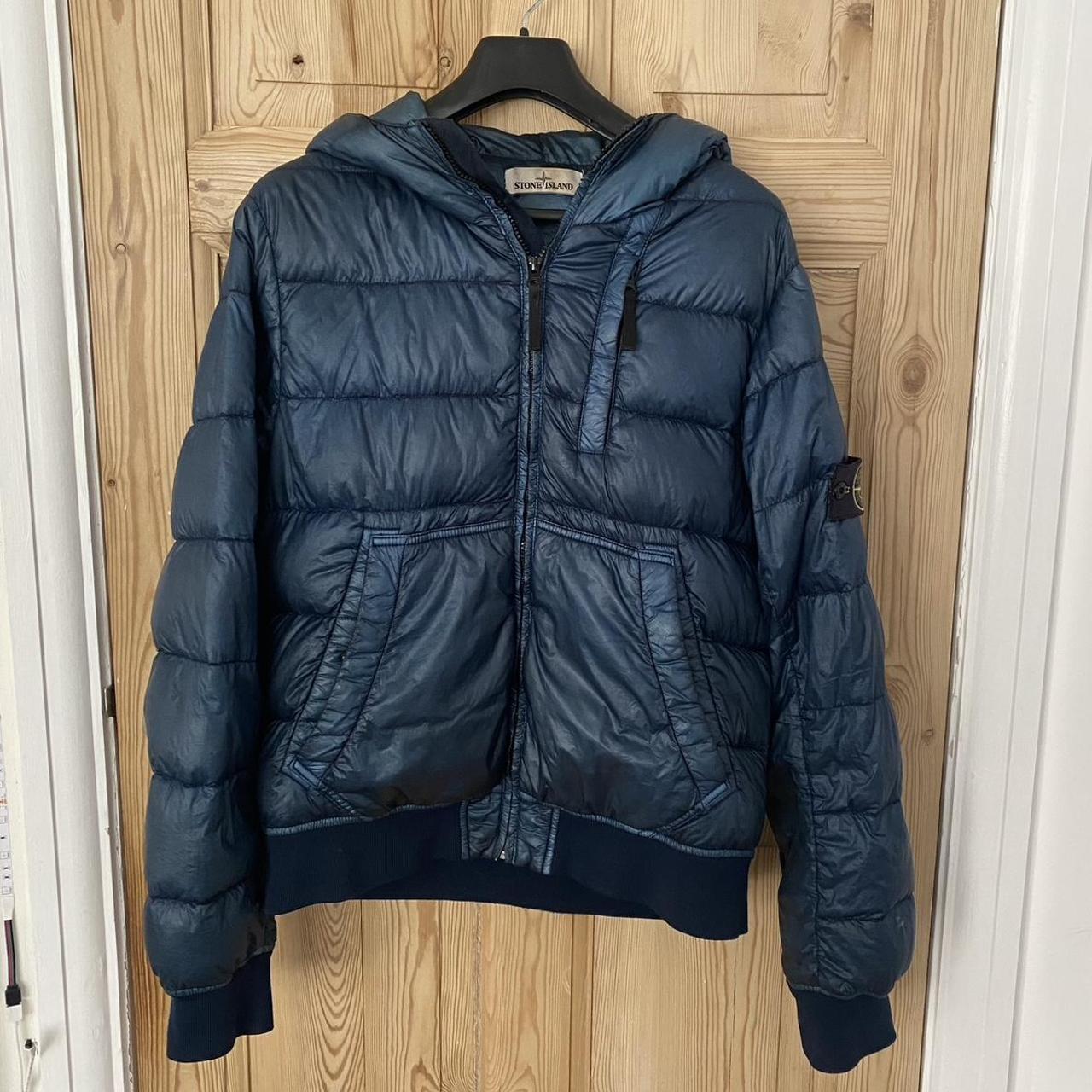 Stone Island Men's Navy and Blue Jacket | Depop