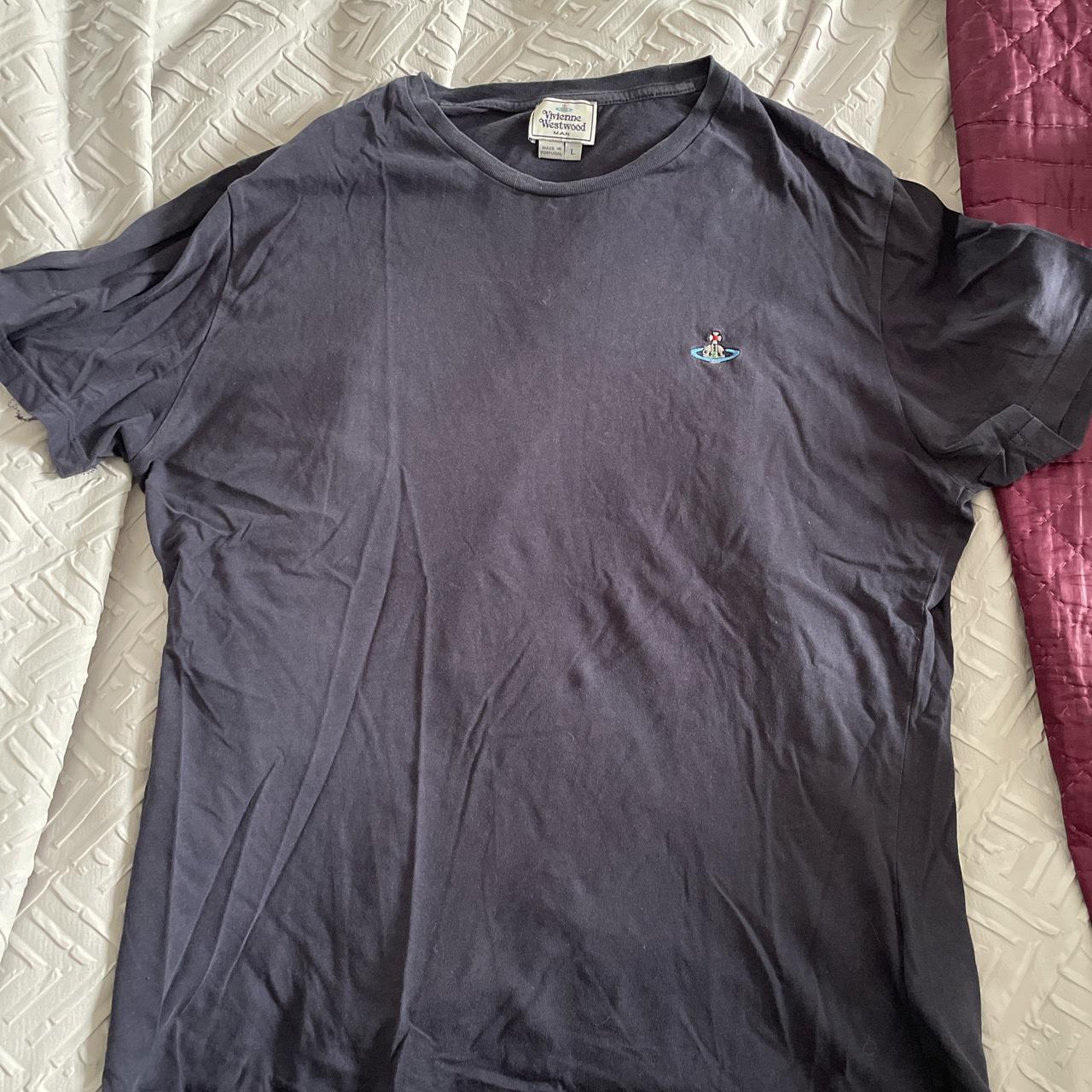 Vivienne Westwood T-Shirt in dark navy. Label says... - Depop