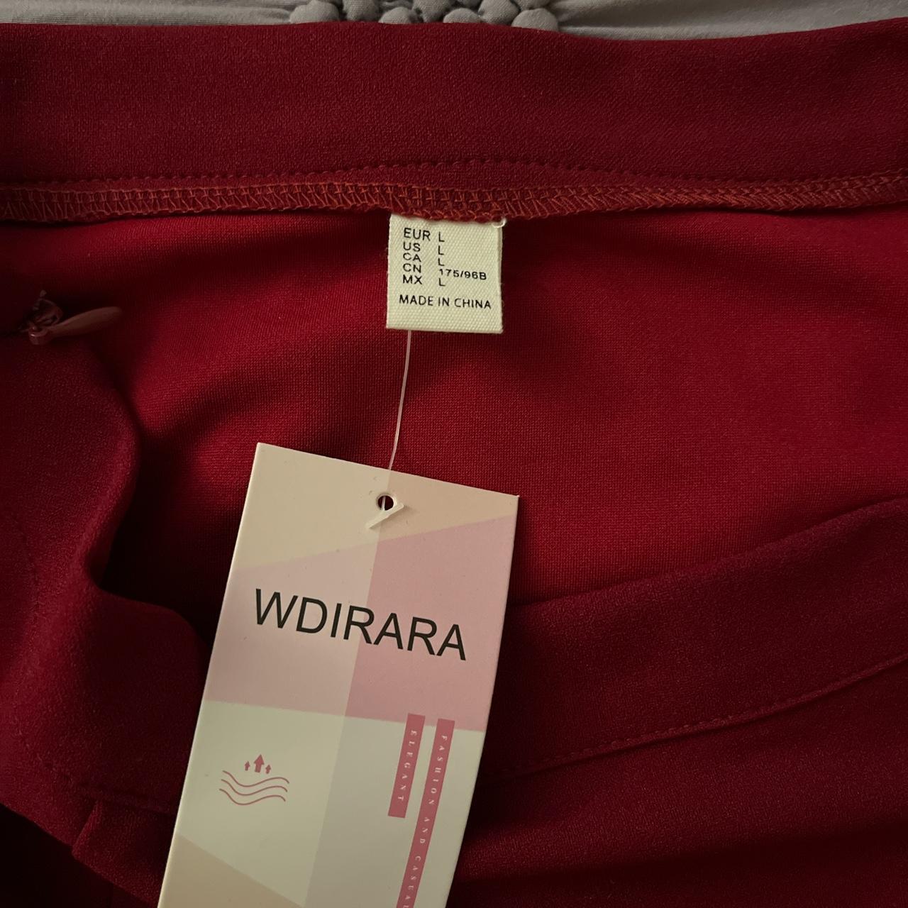 cherry red skirt with side slit super cute! new... - Depop