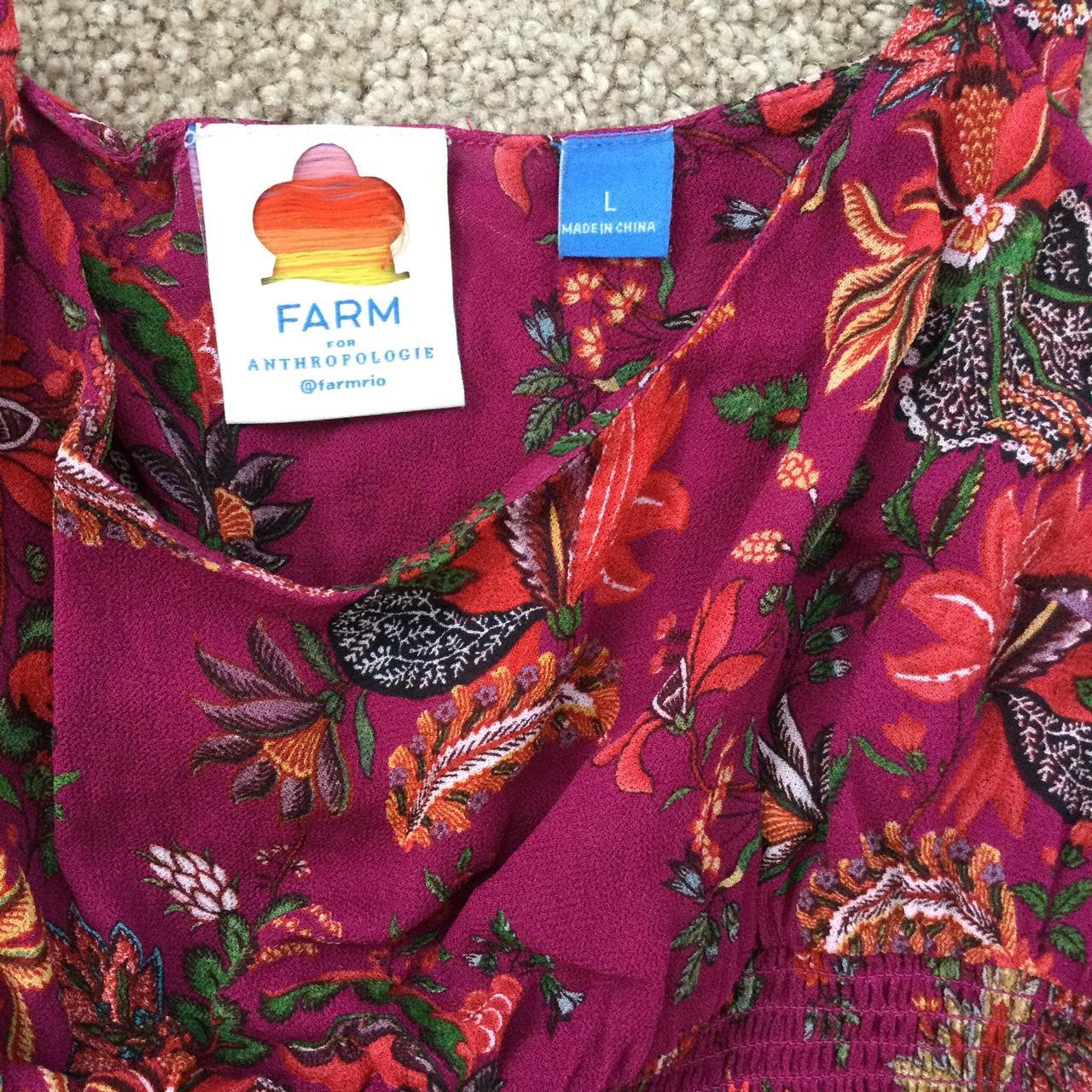 Farm Rio Women's Purple and Pink Blouse | Depop