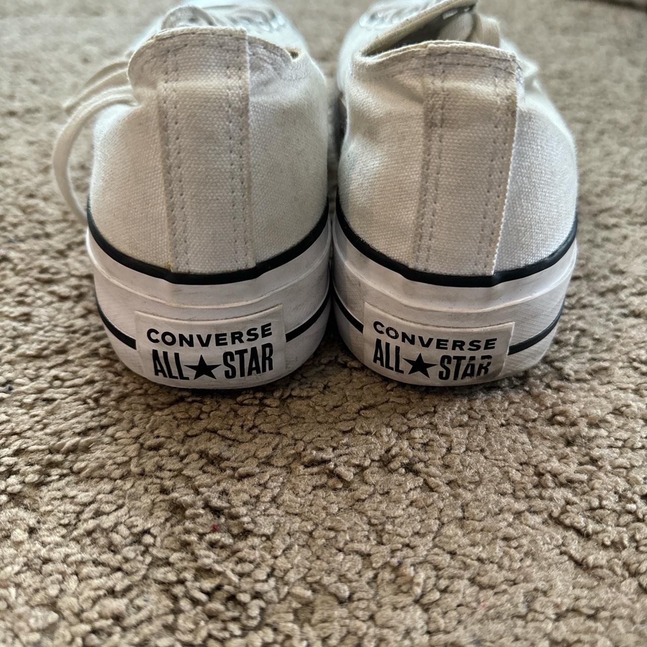 White platform Converse Women’s size 7.5. There... - Depop