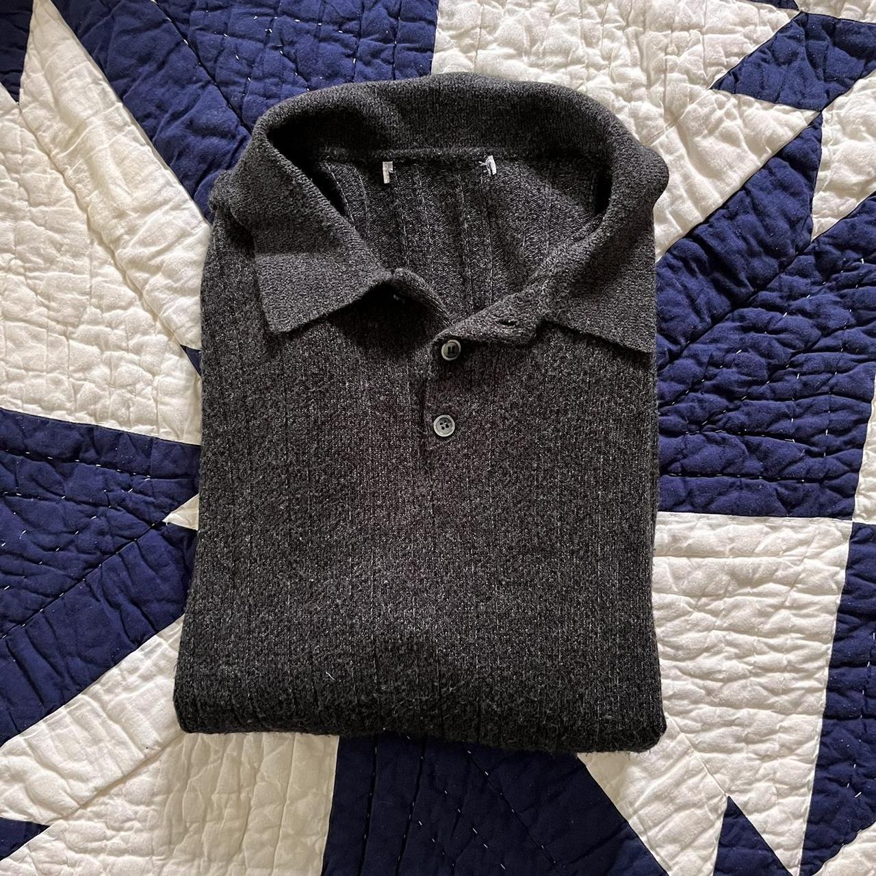 Dark gray collared sweater. No tag, fits like... - Depop