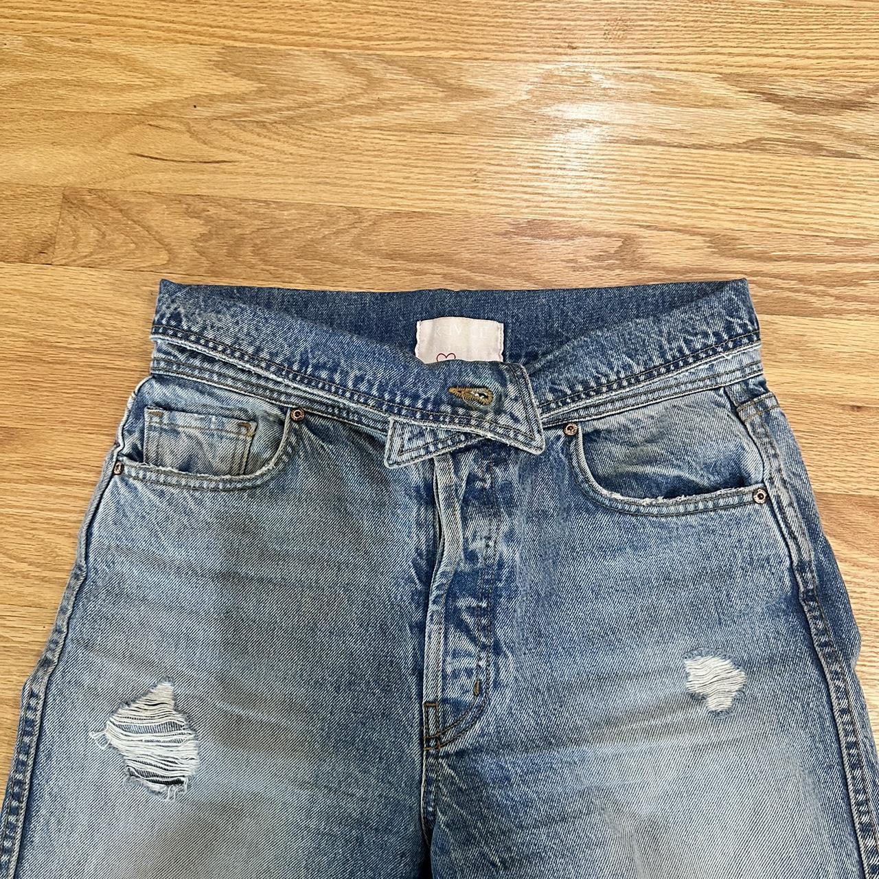 Revive denim, cross button closure, lightly worn,... - Depop