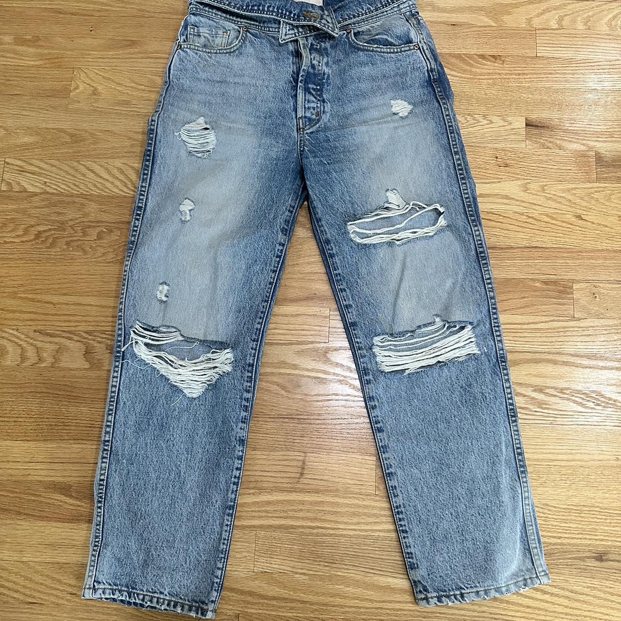 Revive denim, cross button closure, lightly worn,... - Depop