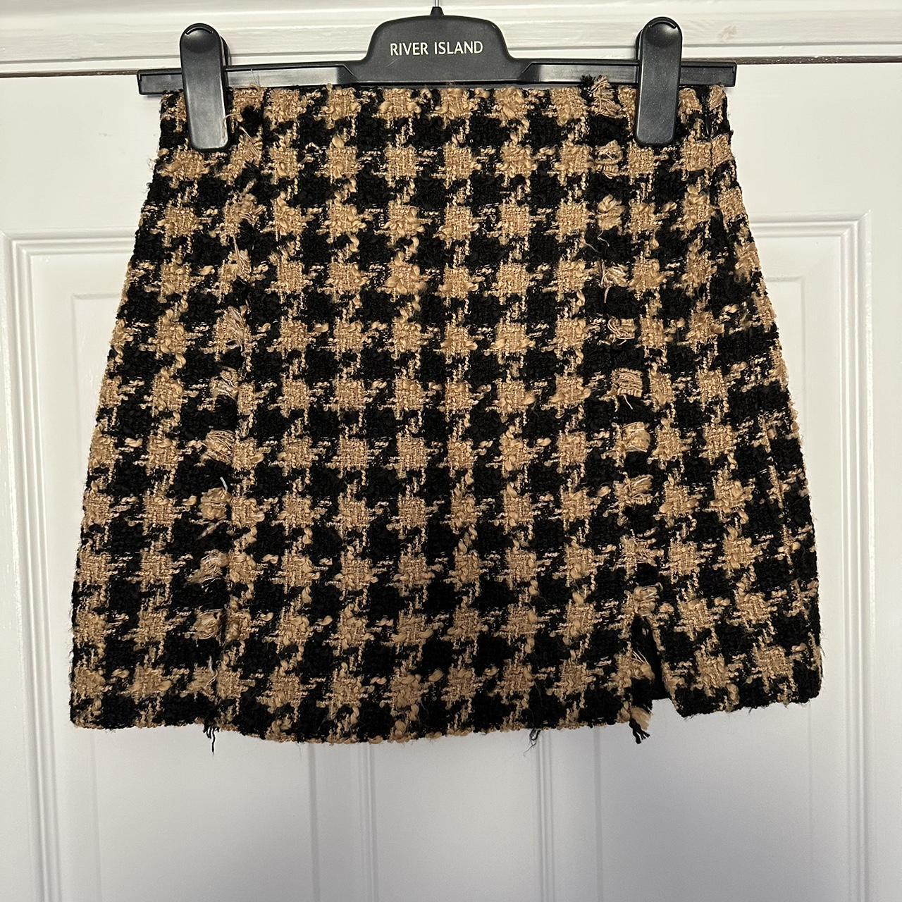 Zara Tweed Set 2 Piece Blazer And Skirt Suit Size... - Depop