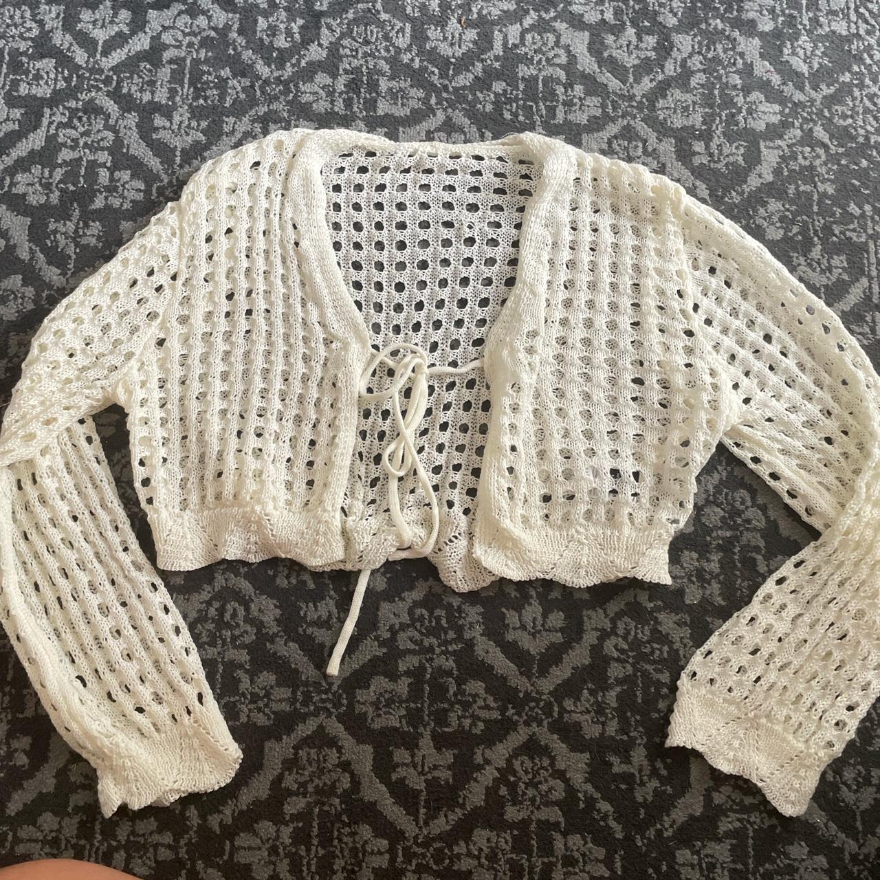Small white cardigan from shein, I never wear it... - Depop