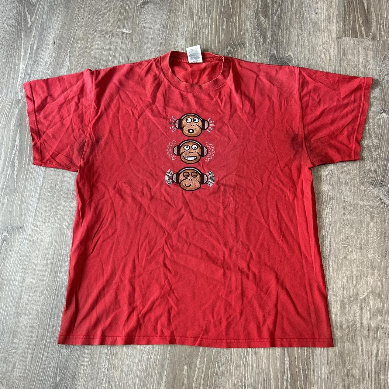 Vintage Y2K Monkey Music Band Tee Shirt Will ship... - Depop