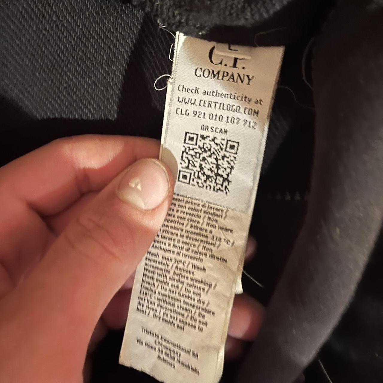 CP company goggle hoodie Size large Black In great... - Depop