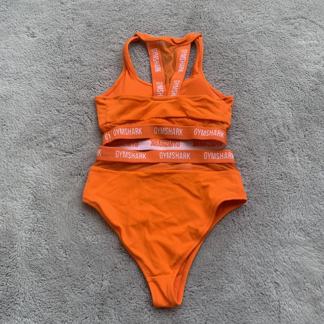 Gymshark Women's Orange Swimsuit-one-piece | Depop