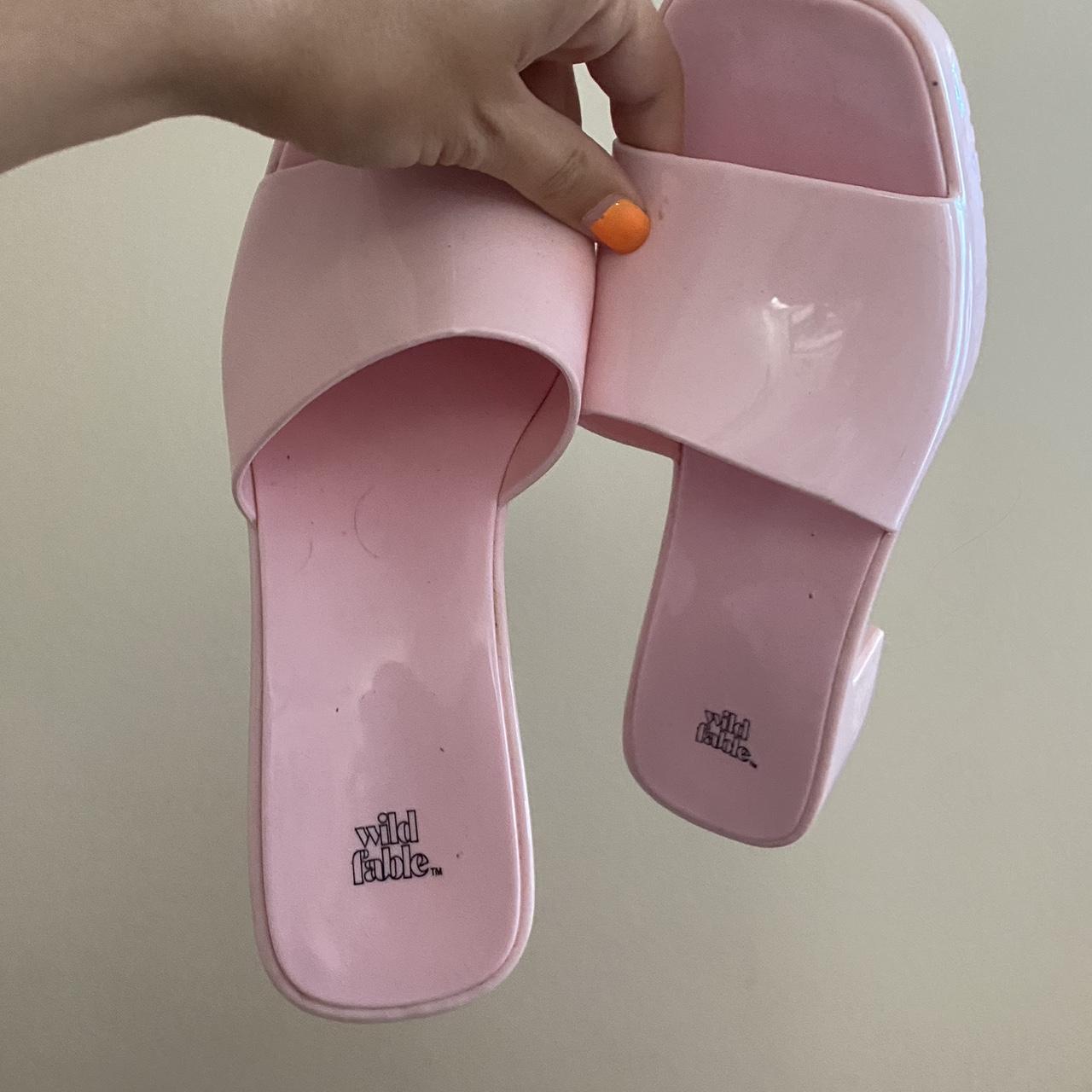 Wild fable Baby pink sandals, size 6 I wear a 7 but... - Depop