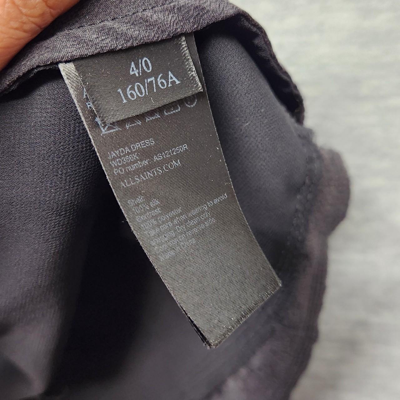 All Saints 100% silk zipper mini wrap dress flowy... - Depop