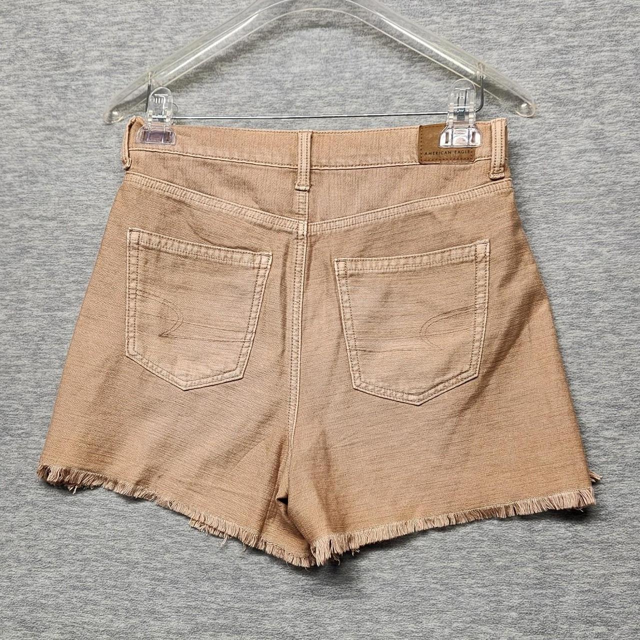 American Eagle Distressed khaki denim Cutoff High... | Depop