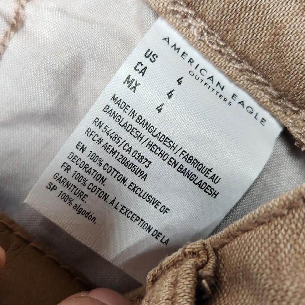 American Eagle Distressed khaki denim Cutoff High... | Depop