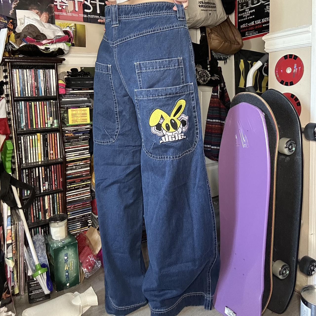 SUPER BAGGY ALAB RAVE PANTS insanely baggy , jnco... - Depop